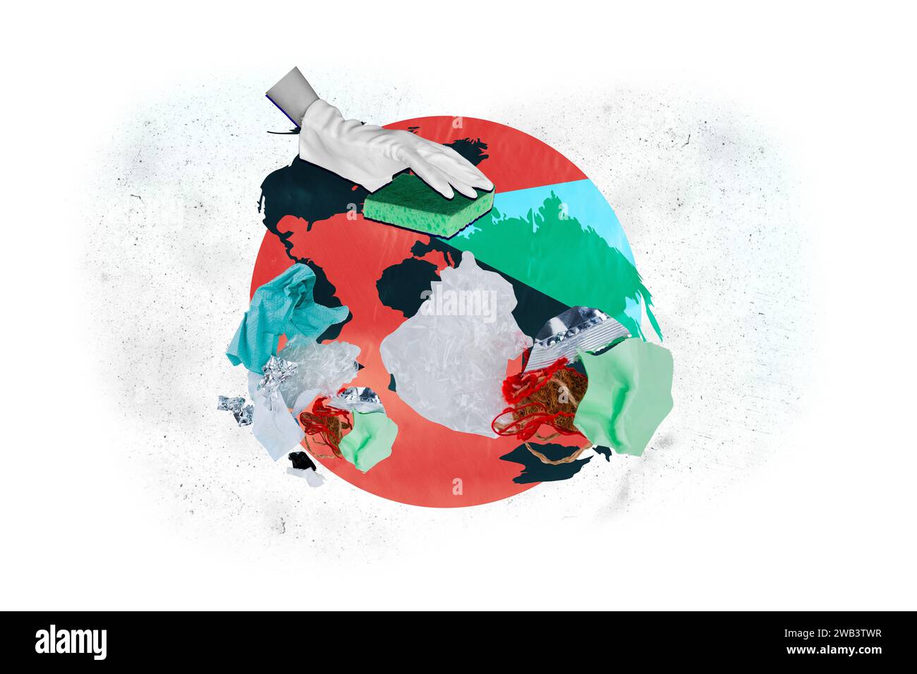 Creative photo collage earth planet pollution disaster international ...