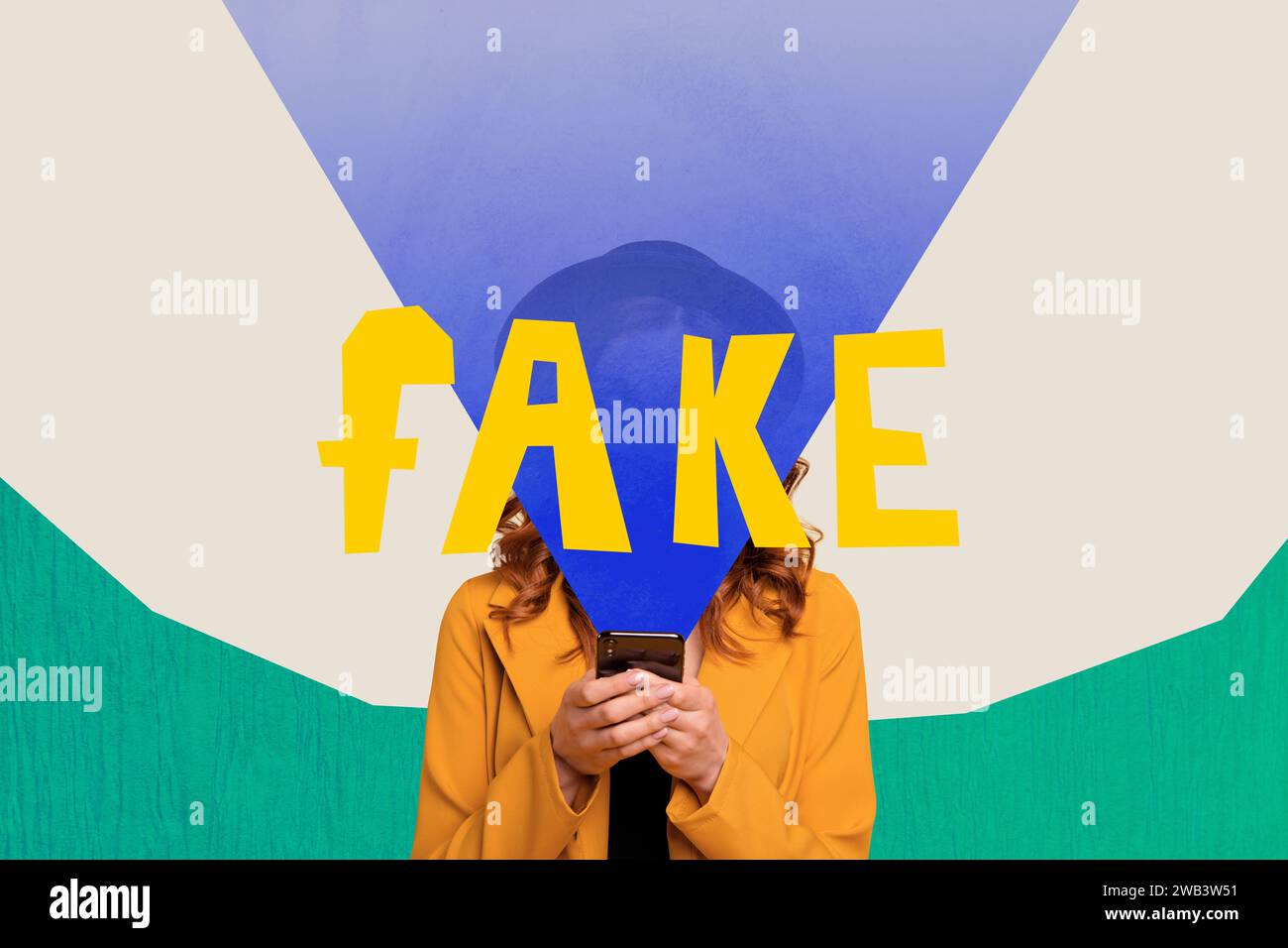 Creative collage picture illustration propaganda manipulation hyman ...