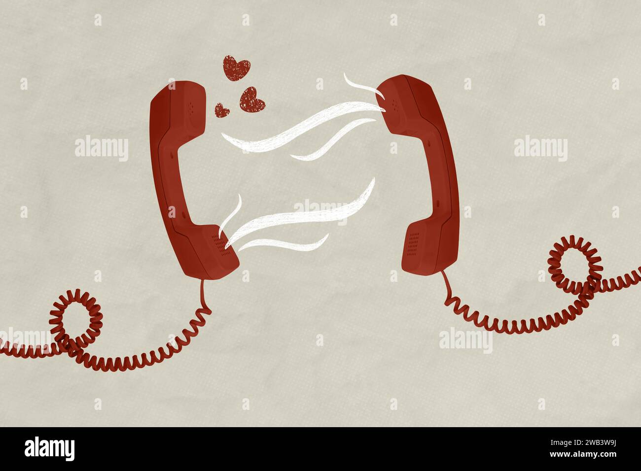 Couple phone call drawing hi-res stock photography and images - Alamy