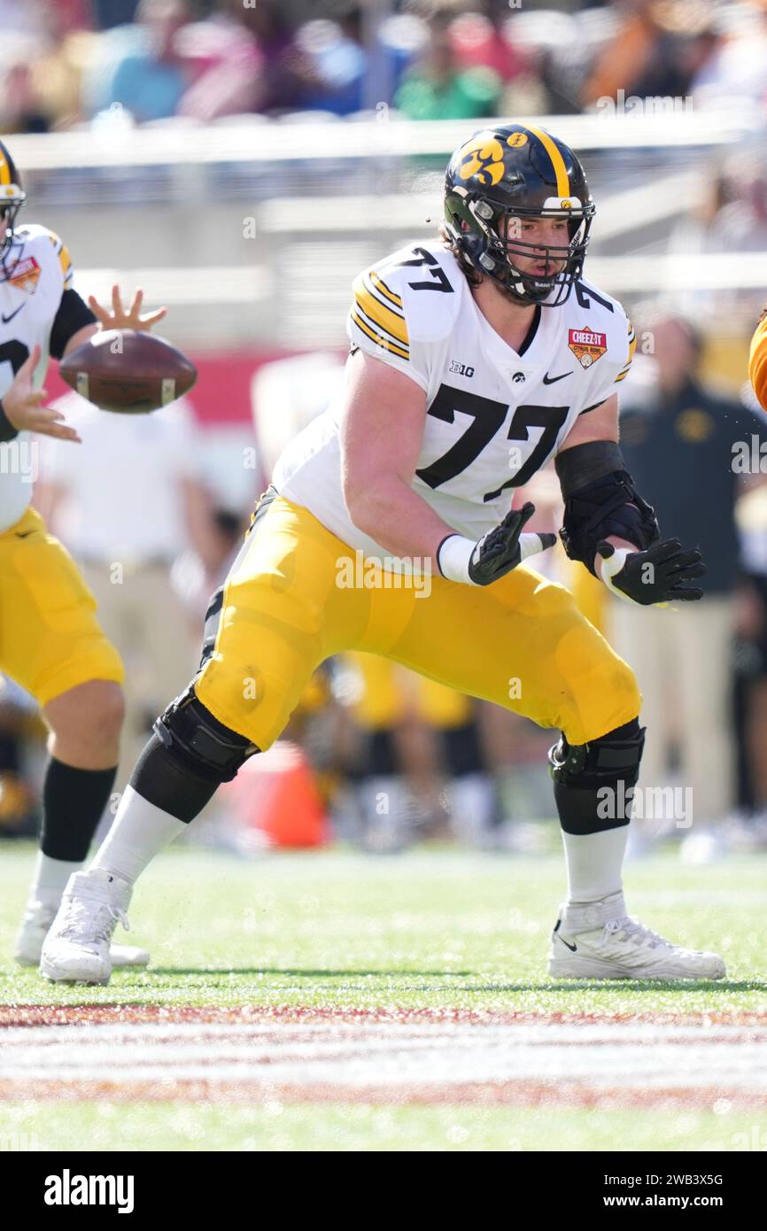 ORLANDO, FL - JANUARY 01: Iowa Hawkeyes offensive lineman Connor Colby ...