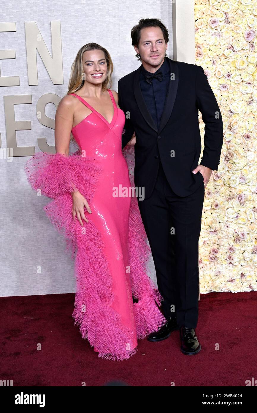 Margot Robbie mit Ehemann Tom Ackerley bei der Verleihung der 81 ...