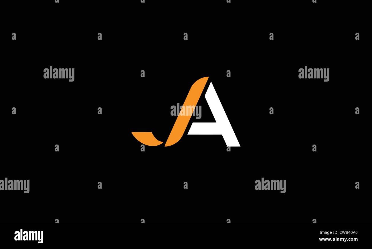 Creative Letters JA Logo Design Vector Template. Initial Letters JA ...