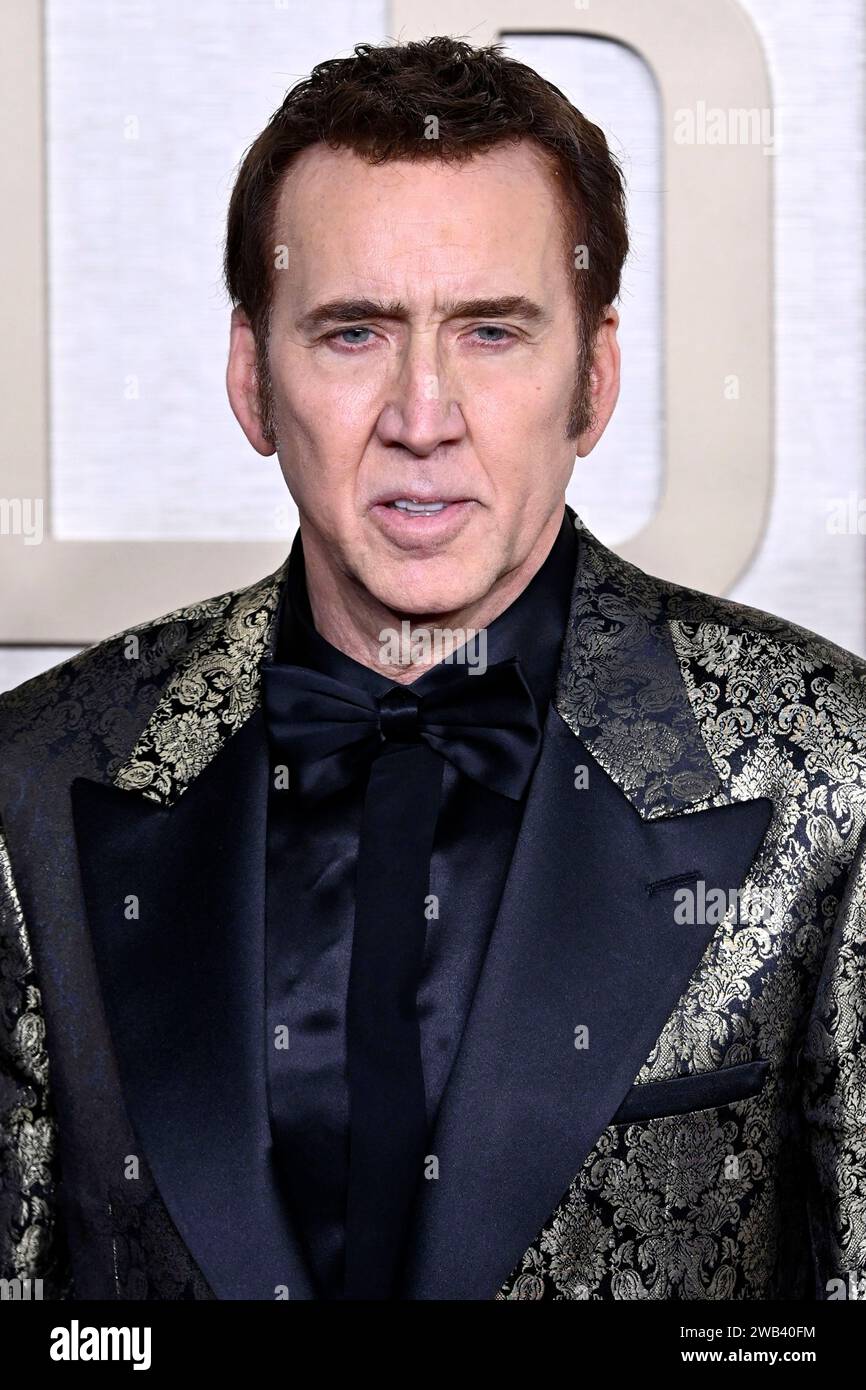 Nicolas Cage bei der Verleihung der 81. Golden Globe Awards im Beverly ...