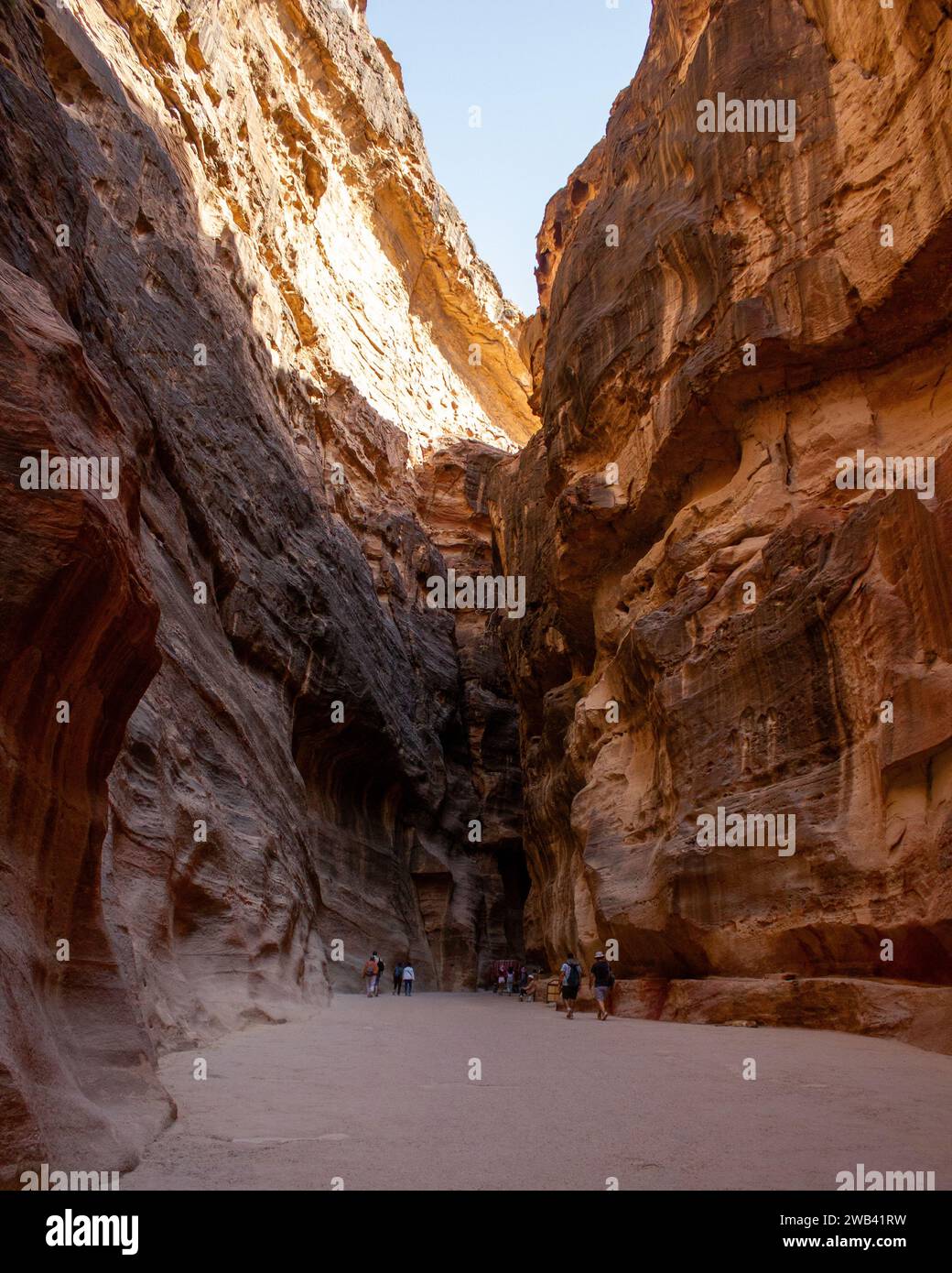The narrow passage, Siq, Petra, Jordan Stock Photo - Alamy
