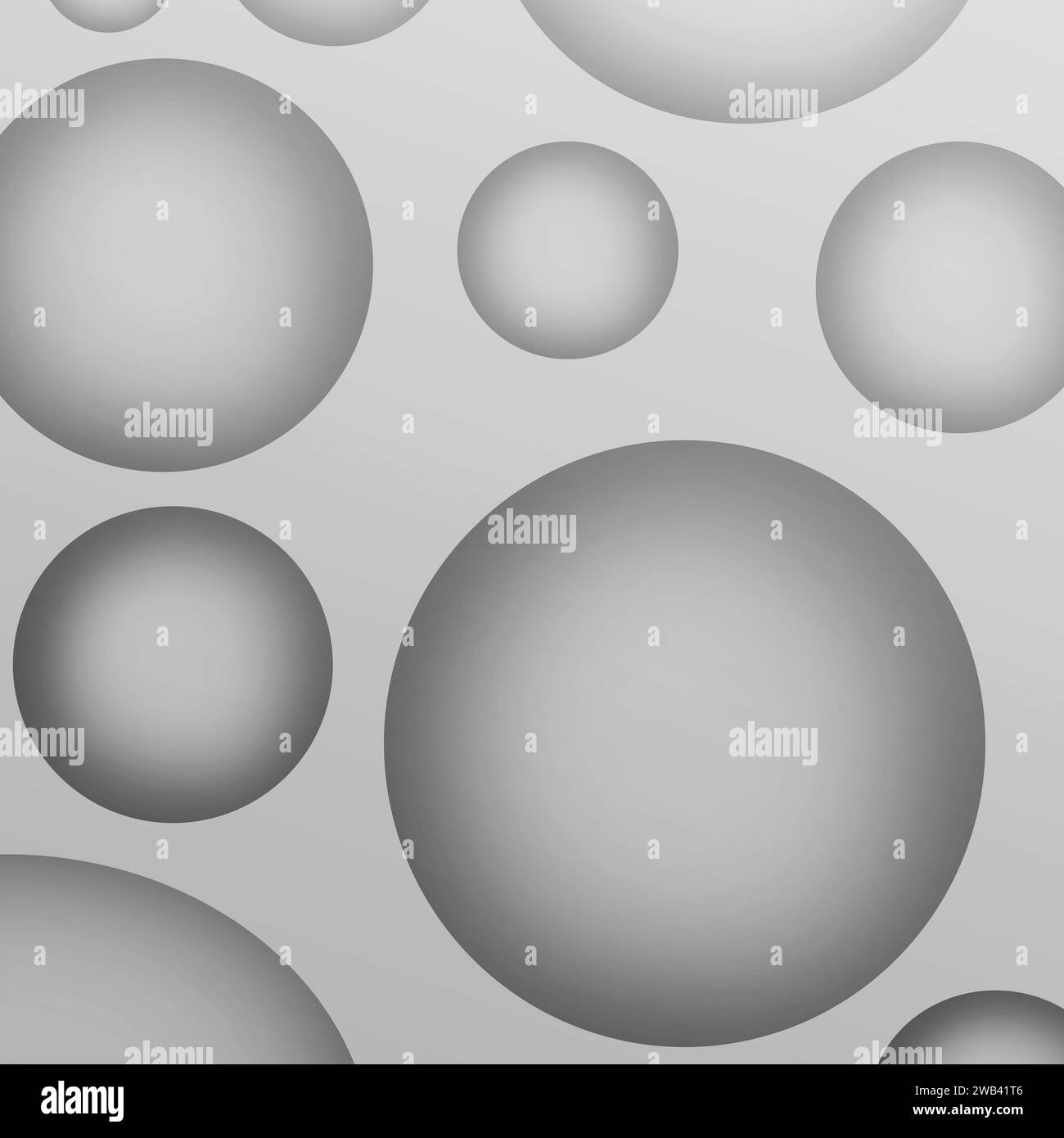Illustration of Gradient Gray 3D Various Sized Spheres Stock Photo - Alamy