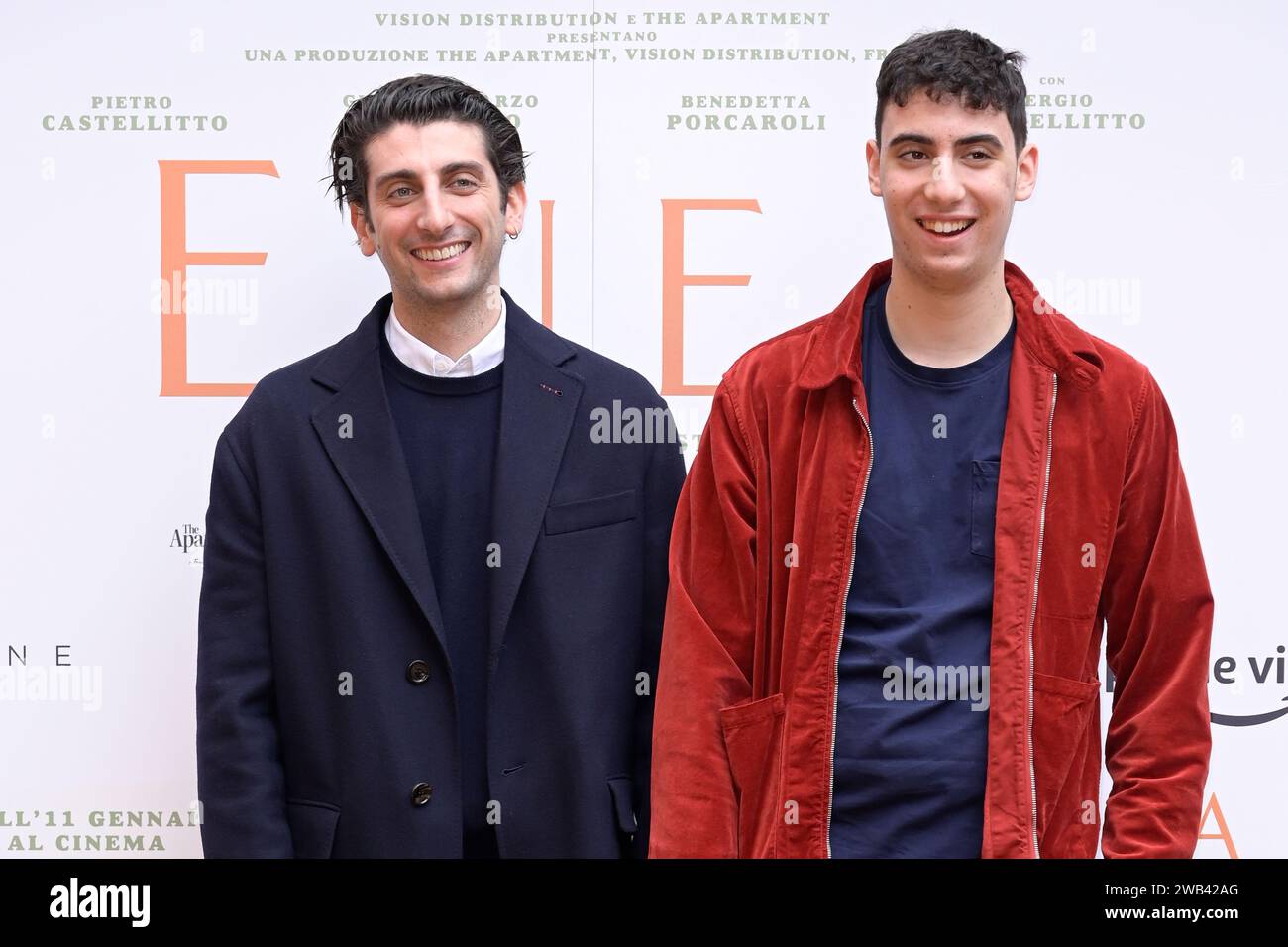 Rome, Italy. 08th Jan, 2024. Pietro Castellitto (l) and Cesare ...