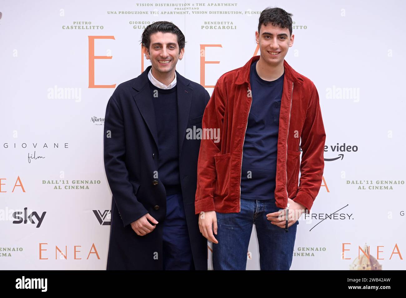 Rome, Italy. 08th Jan, 2024. Pietro Castellitto (l) and Cesare ...