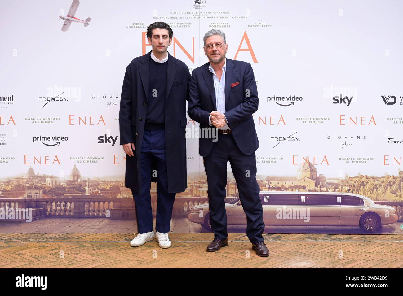 Rome, Italy. 08th Jan, 2024. Pietro Castellitto (l) and Sergio ...