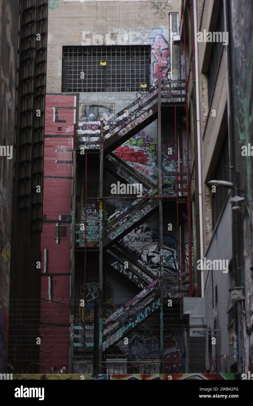 Stairs in the city of melbourne australia Stock Photo - Alamy