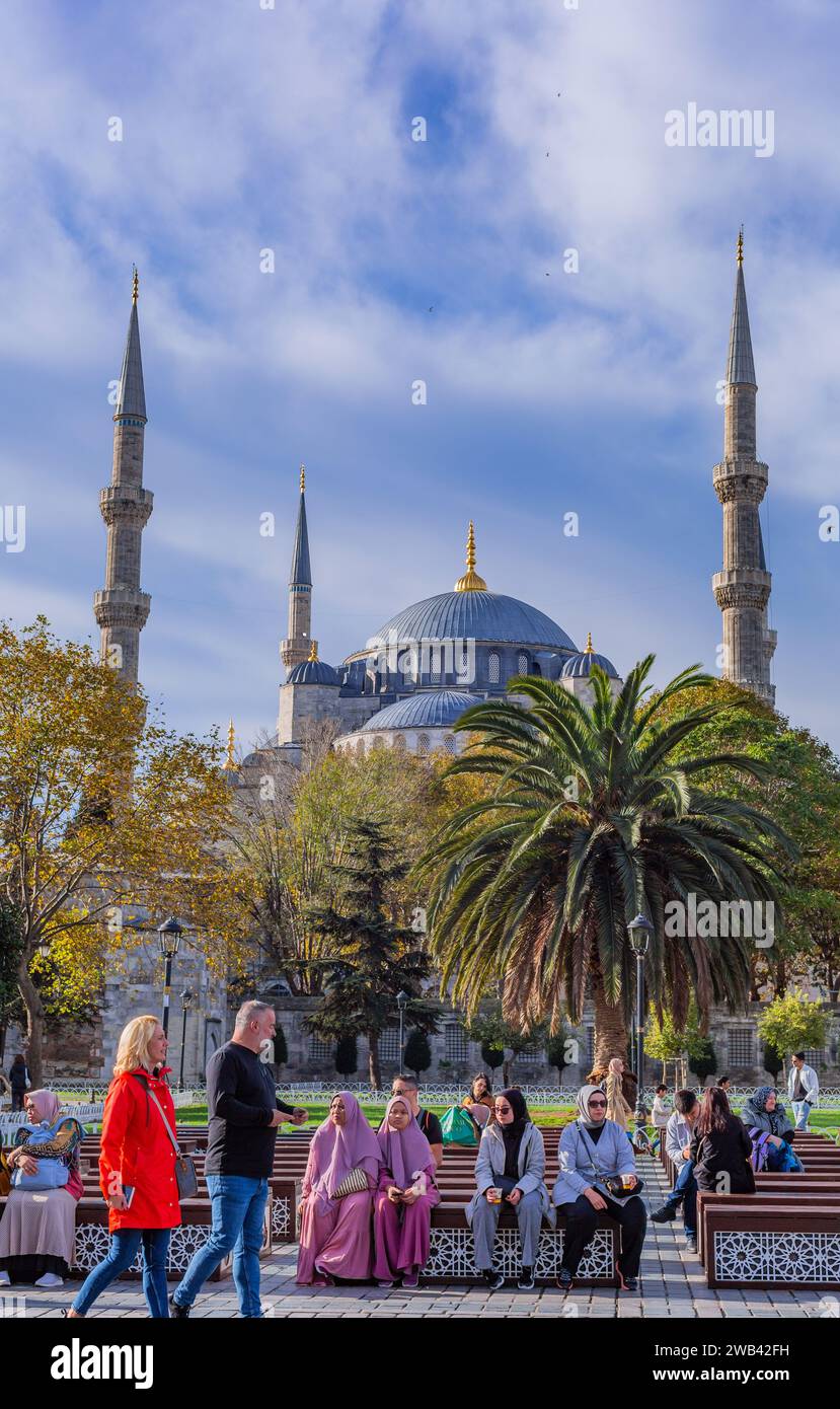 Istanbul, Turkey - November 14, 2023. View of the Sultan Ahmet Park in ...