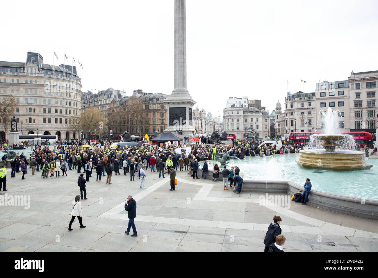 Protesters gather during an anti-ULEZ expansion protest around ...