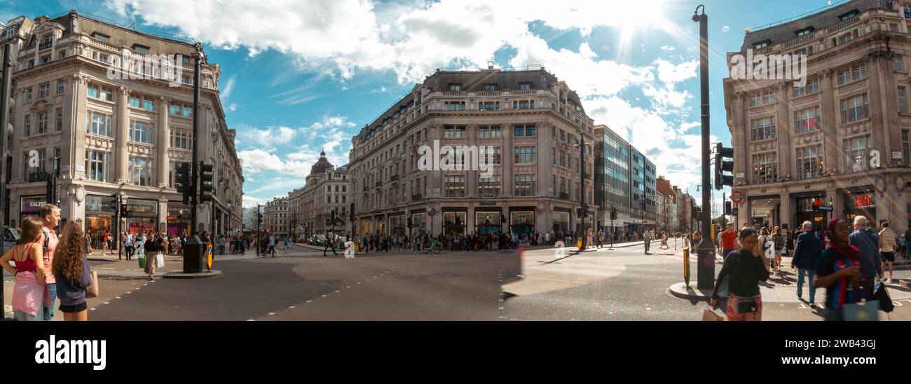 Oxford Circus Panorama, London, England, United Kingdom Stock Photo - Alamy