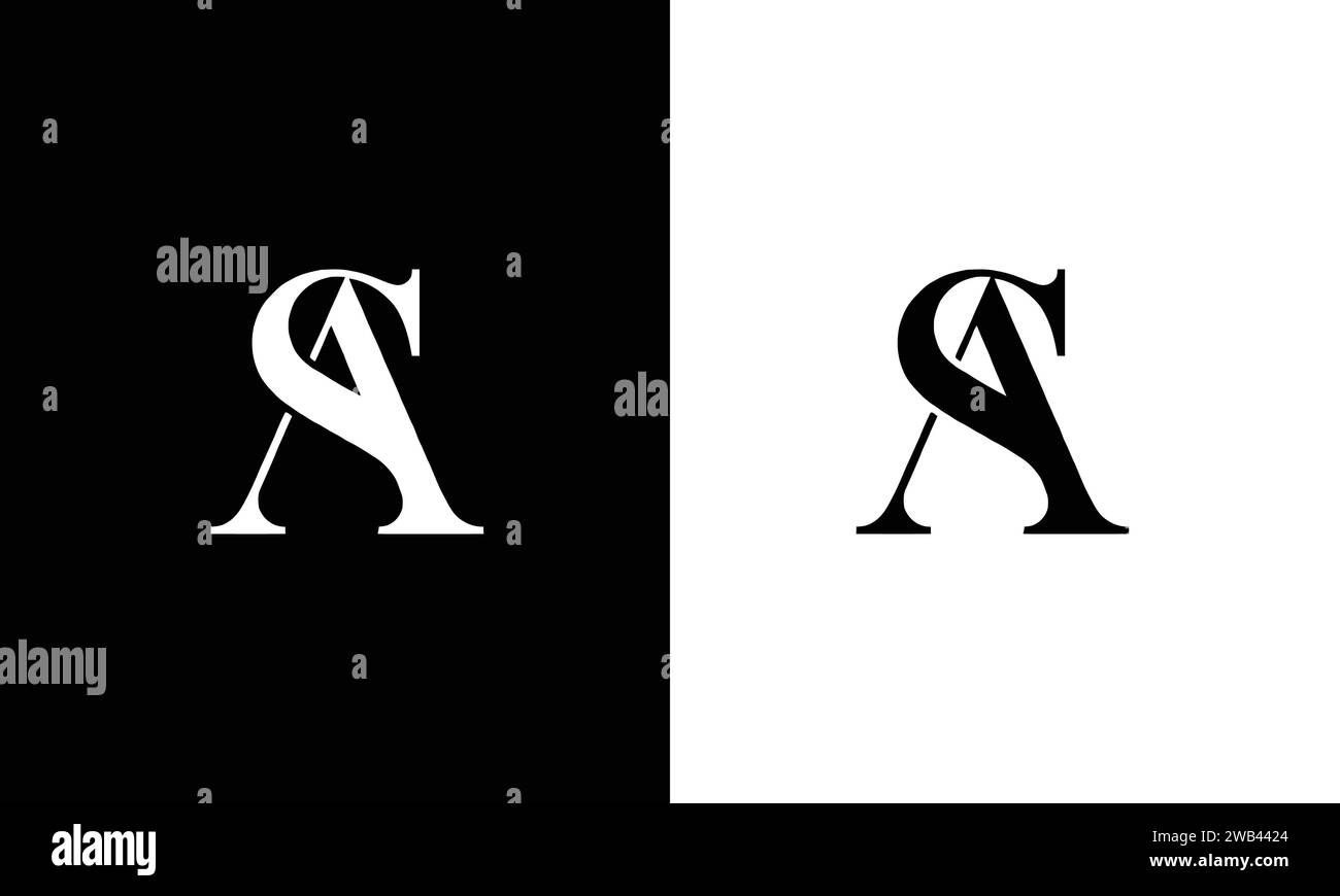 SA Combination text logotype. Minimalist letter concept. Typography for ...