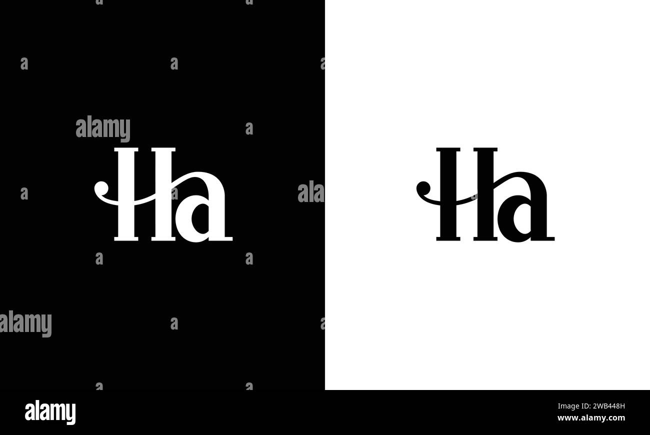 Alphabet letter icon logo HA Stock Vector Image & Art - Alamy