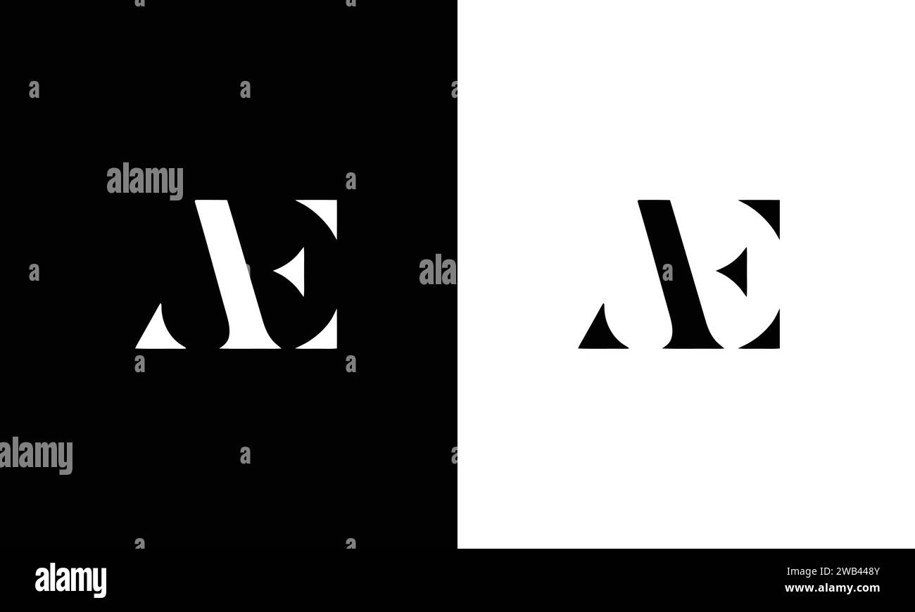 Abstract AE letter modern initial logo design Stock Vector Image & Art - Alamy