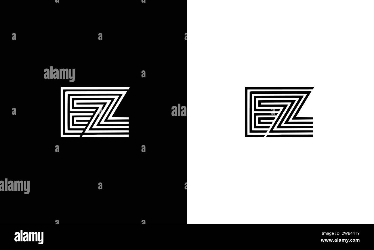 EZ letter initial logo design Stock Vector Image & Art - Alamy