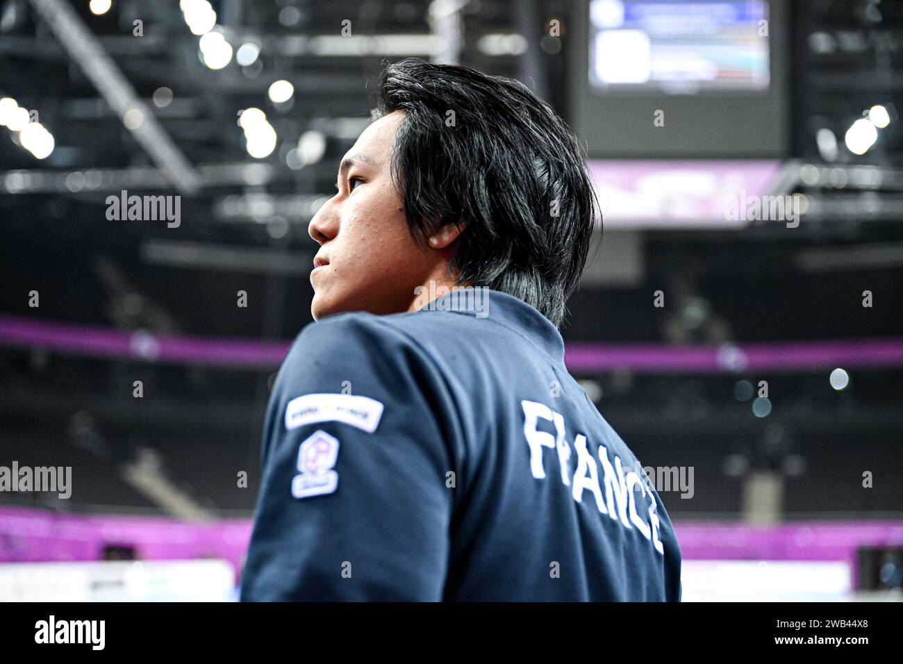 Adam SIAO HIM FA (FRA), during Men Practice, at the ISU European Figure ...
