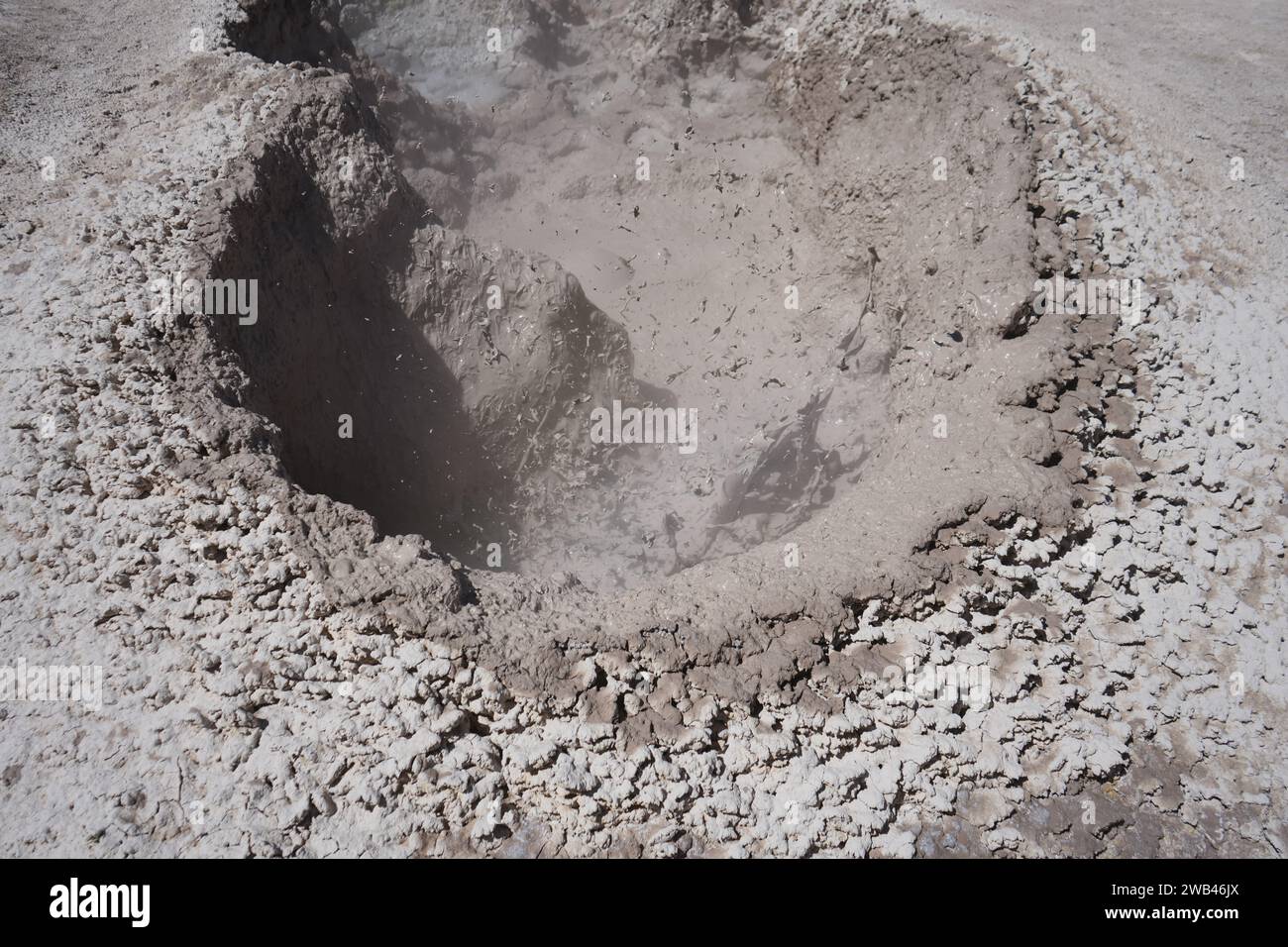 Erupting and splashing hot springs and mud pools, Sol de Mañana,Bolivia ...