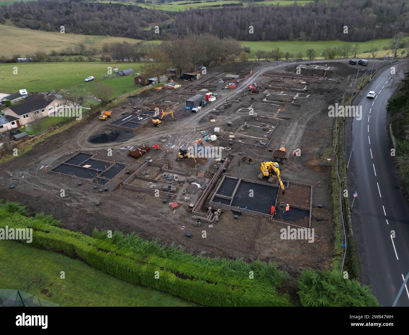 Selkirk, UK. 08th Jan, 2024. Selkirk, UK, Housing Construction in ...