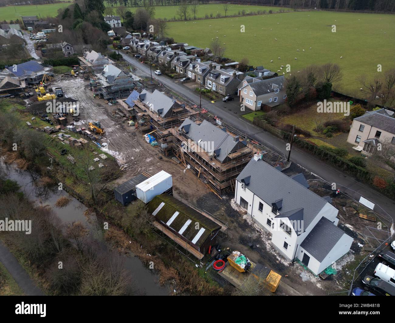Selkirk, UK. 08th Jan, 2024. Selkirk, UK, Housing Construction in ...