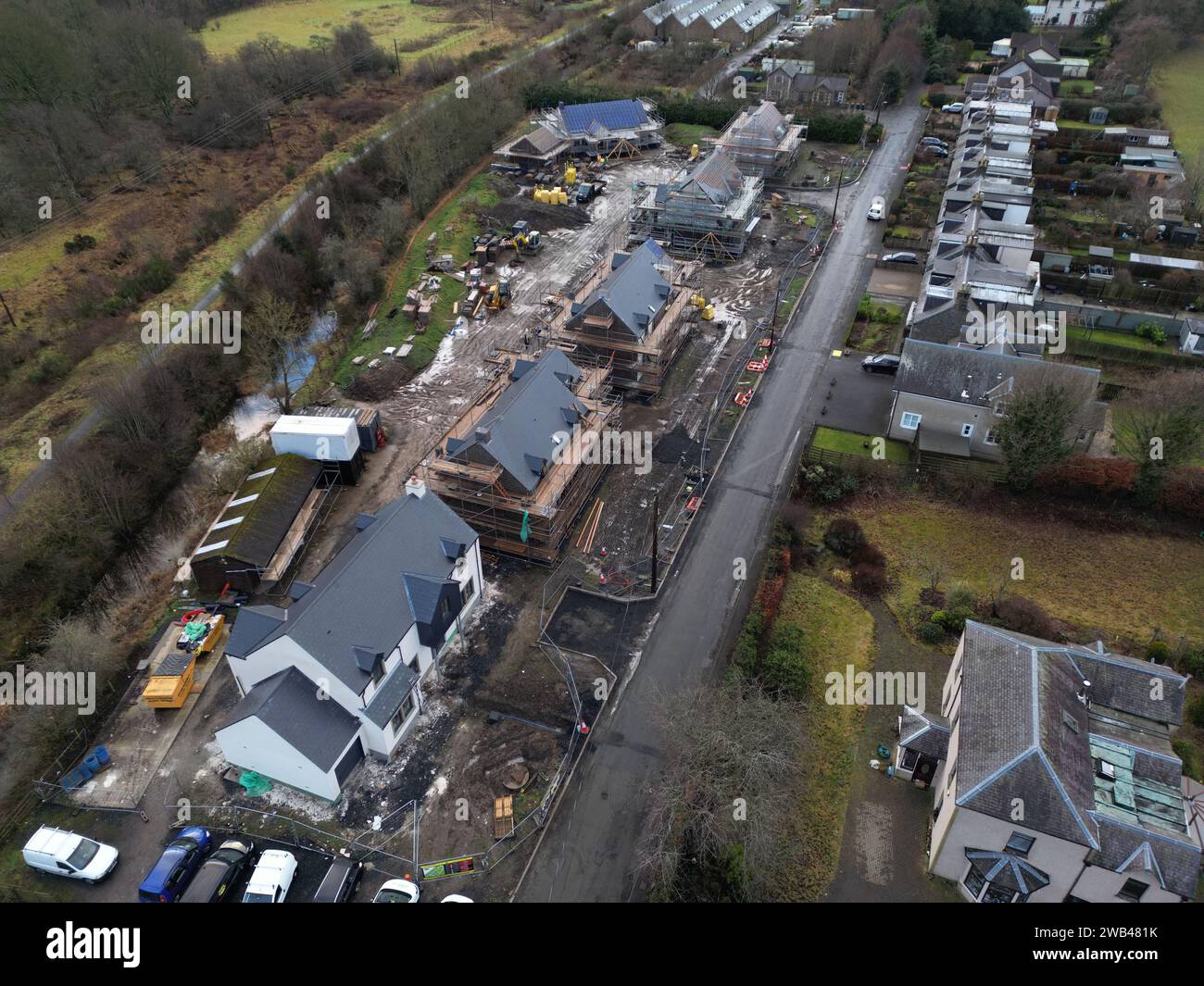 Selkirk, UK. 08th Jan, 2024. Selkirk, UK, Housing Construction in ...
