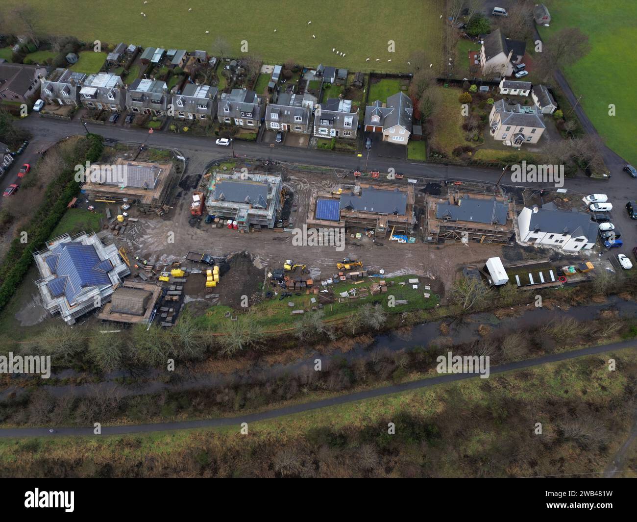 Selkirk, UK. 08th Jan, 2024. Selkirk, UK, Housing Construction in ...