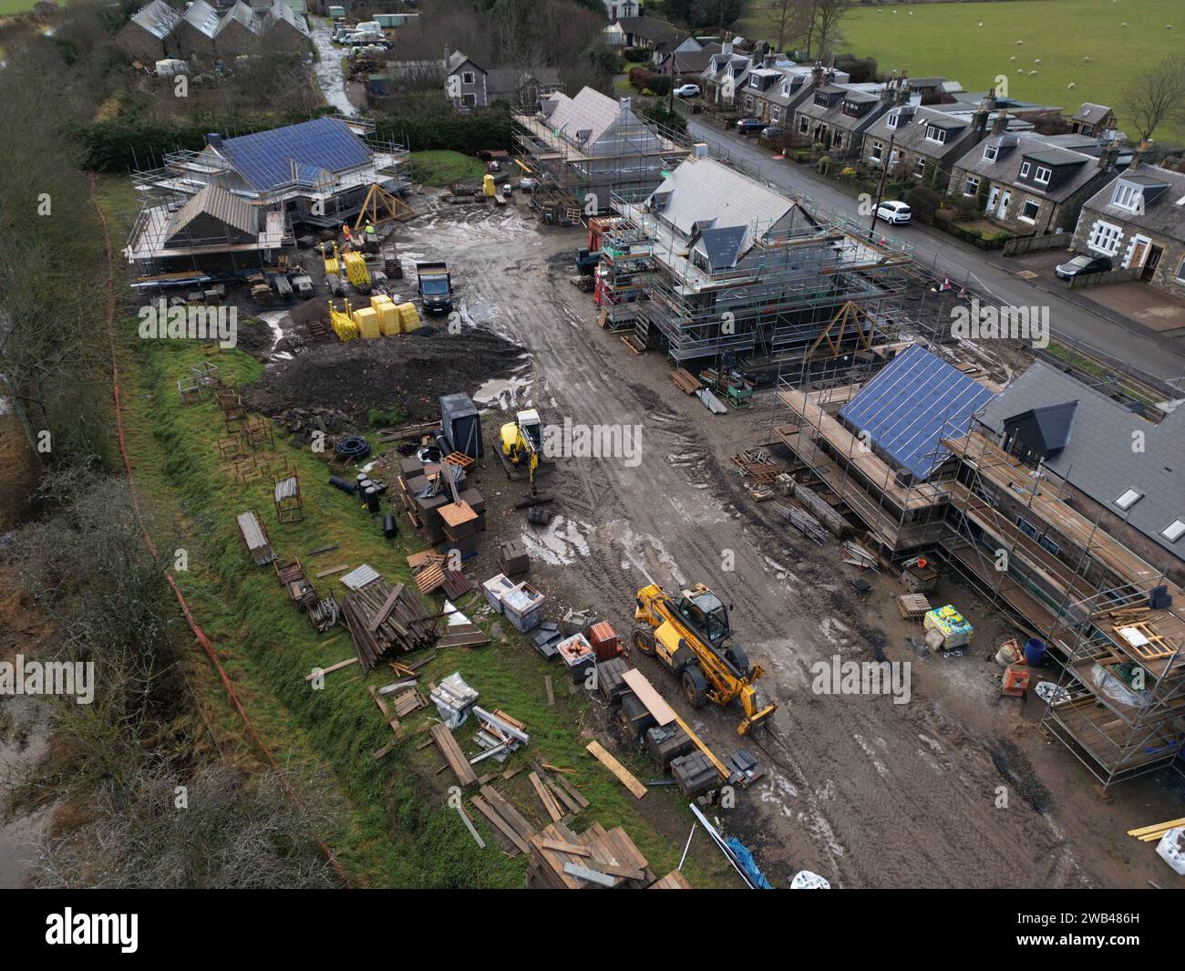 Selkirk, UK. 08th Jan, 2024. Selkirk, UK, Housing Construction in ...