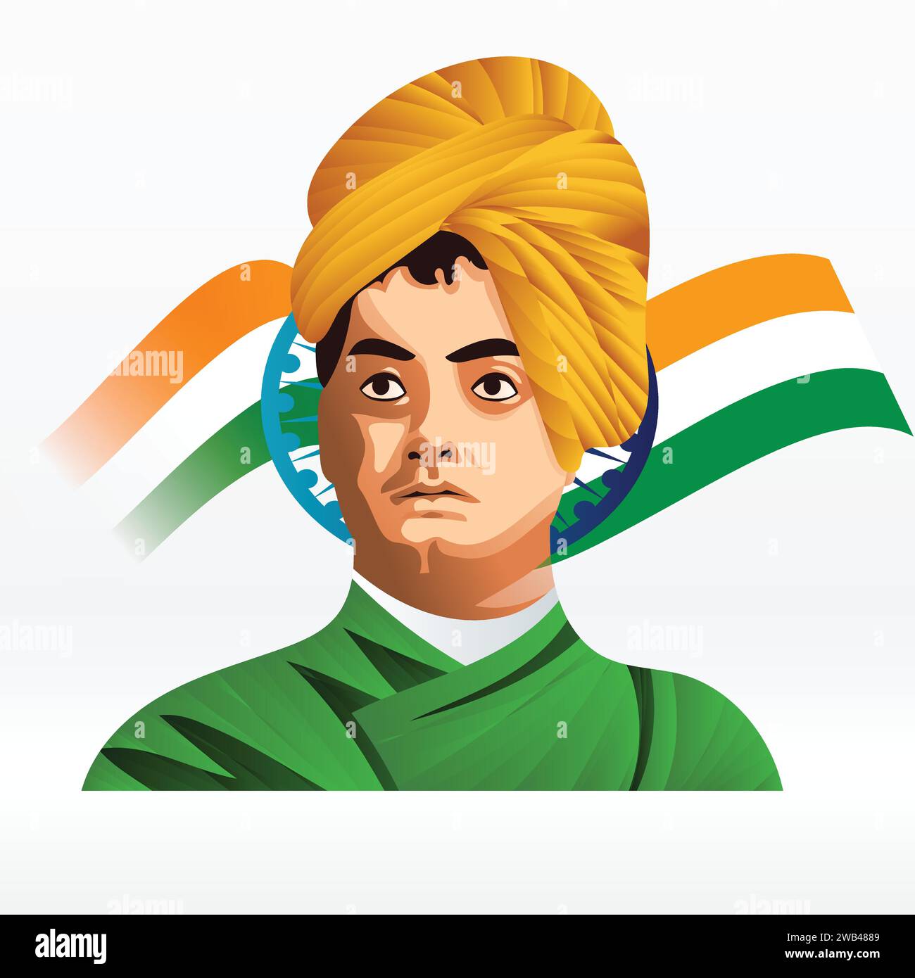 Vector Illustration Poster Of Swami Vivekananda Stock Vector Image And Art Alamy