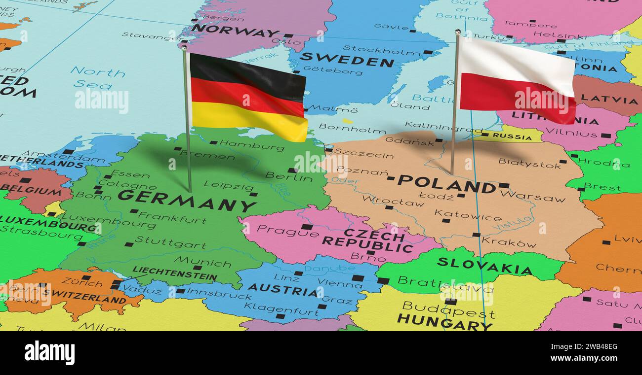 Map poland germany border hi-res stock photography and images - Alamy