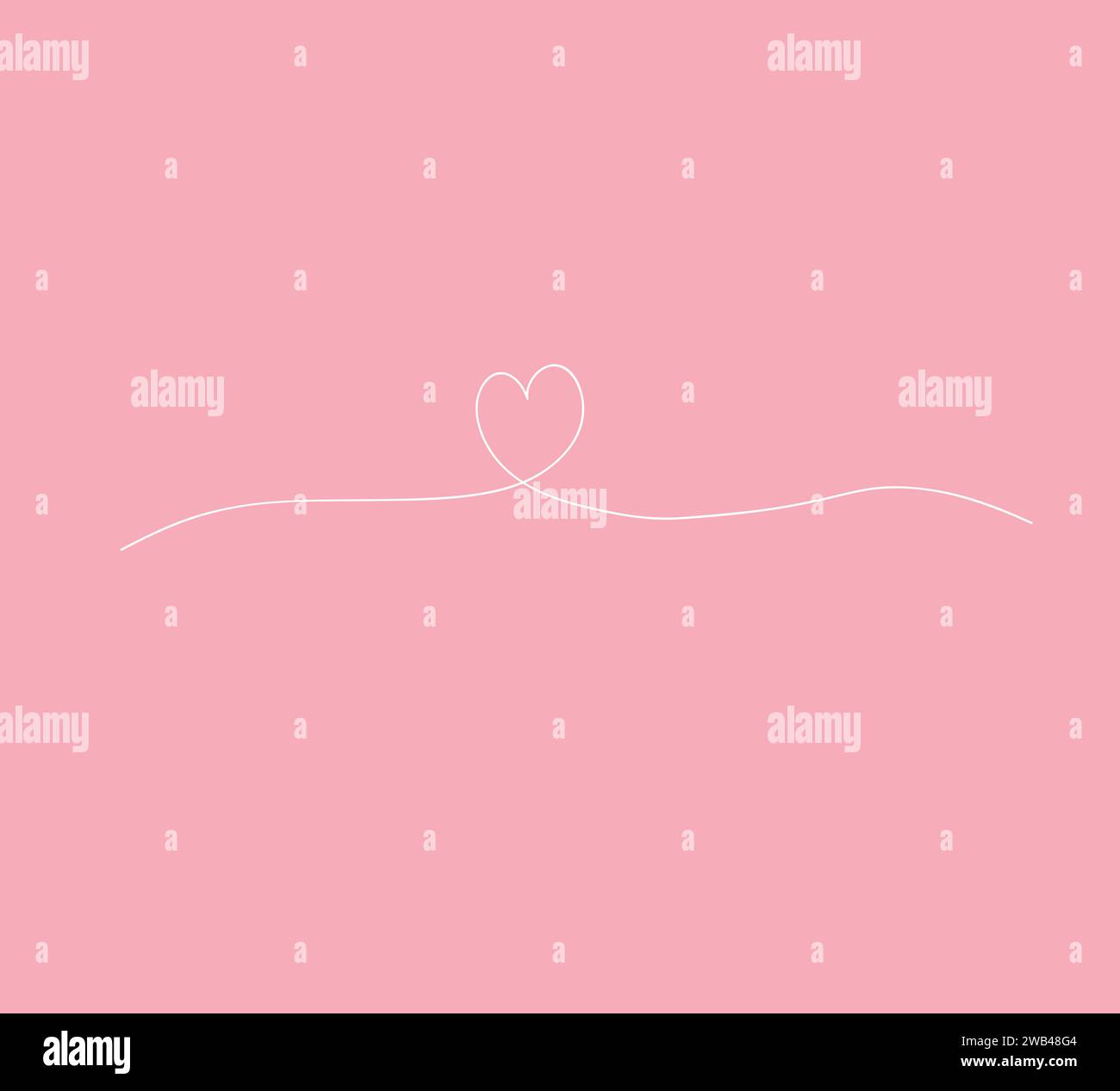 Vector hand drawn one line heart Stock Vector Image & Art - Alamy