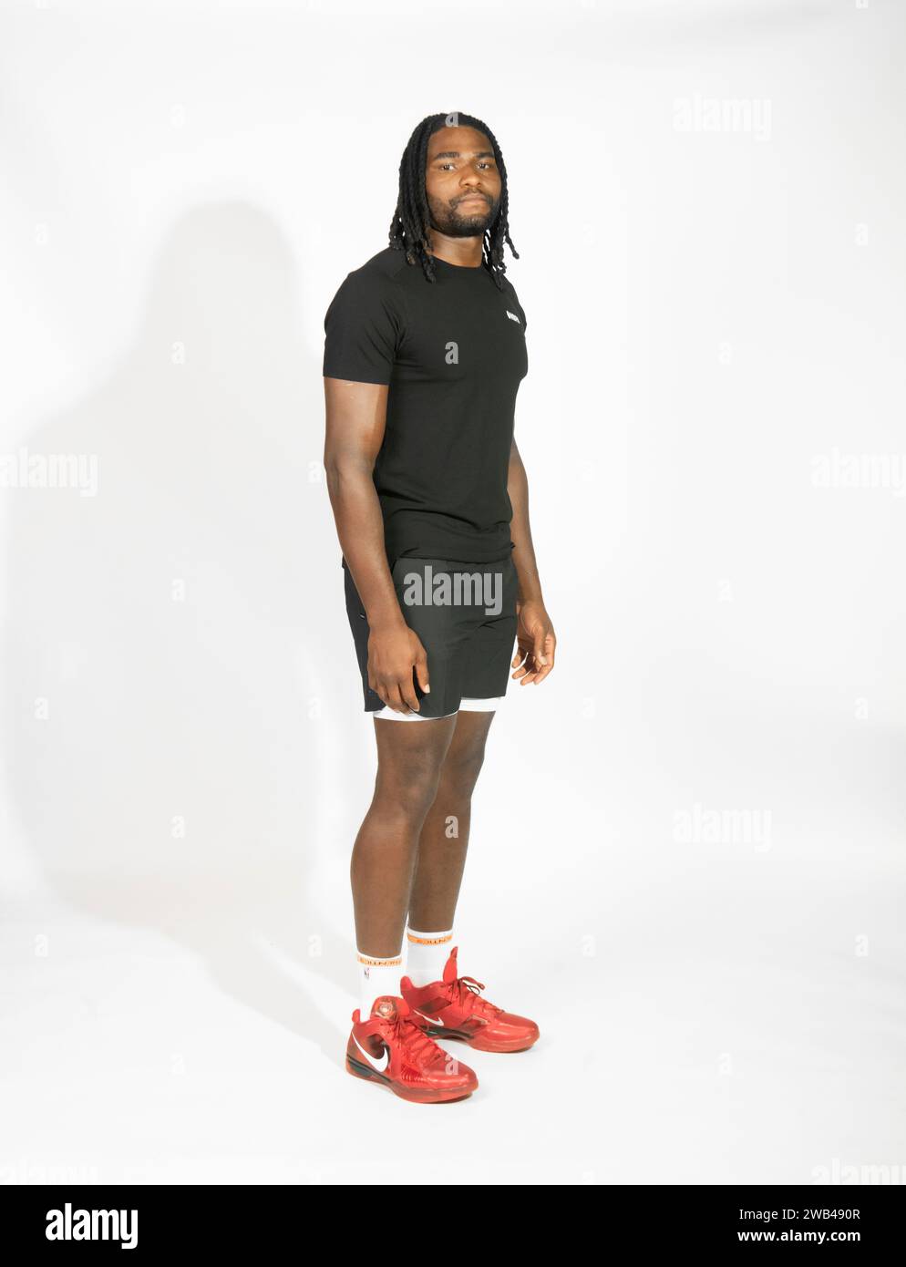 Isaiah Stewart poses for a portrait on October 2, 2023 in Detroit ...