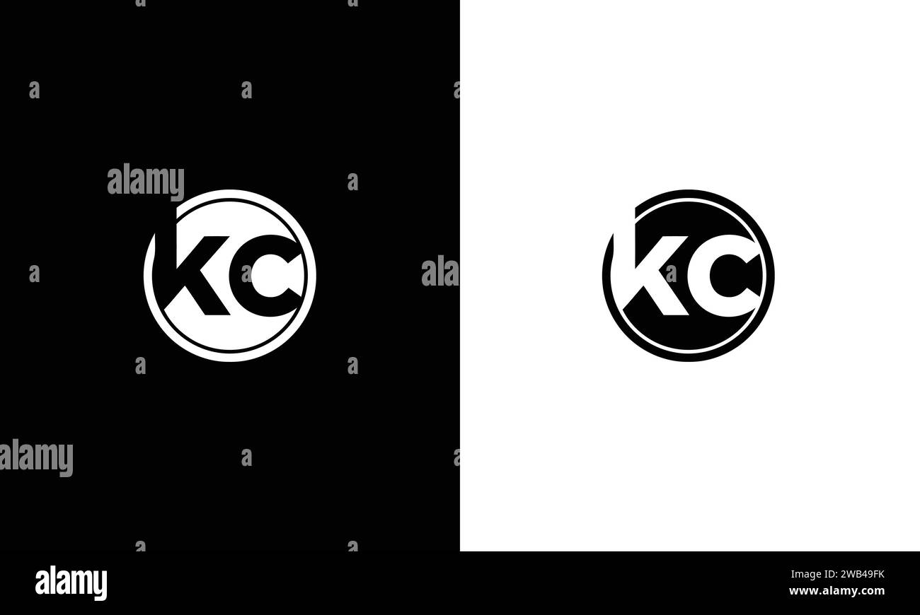initial logo KC flat monogram Stock Vector Image & Art - Alamy