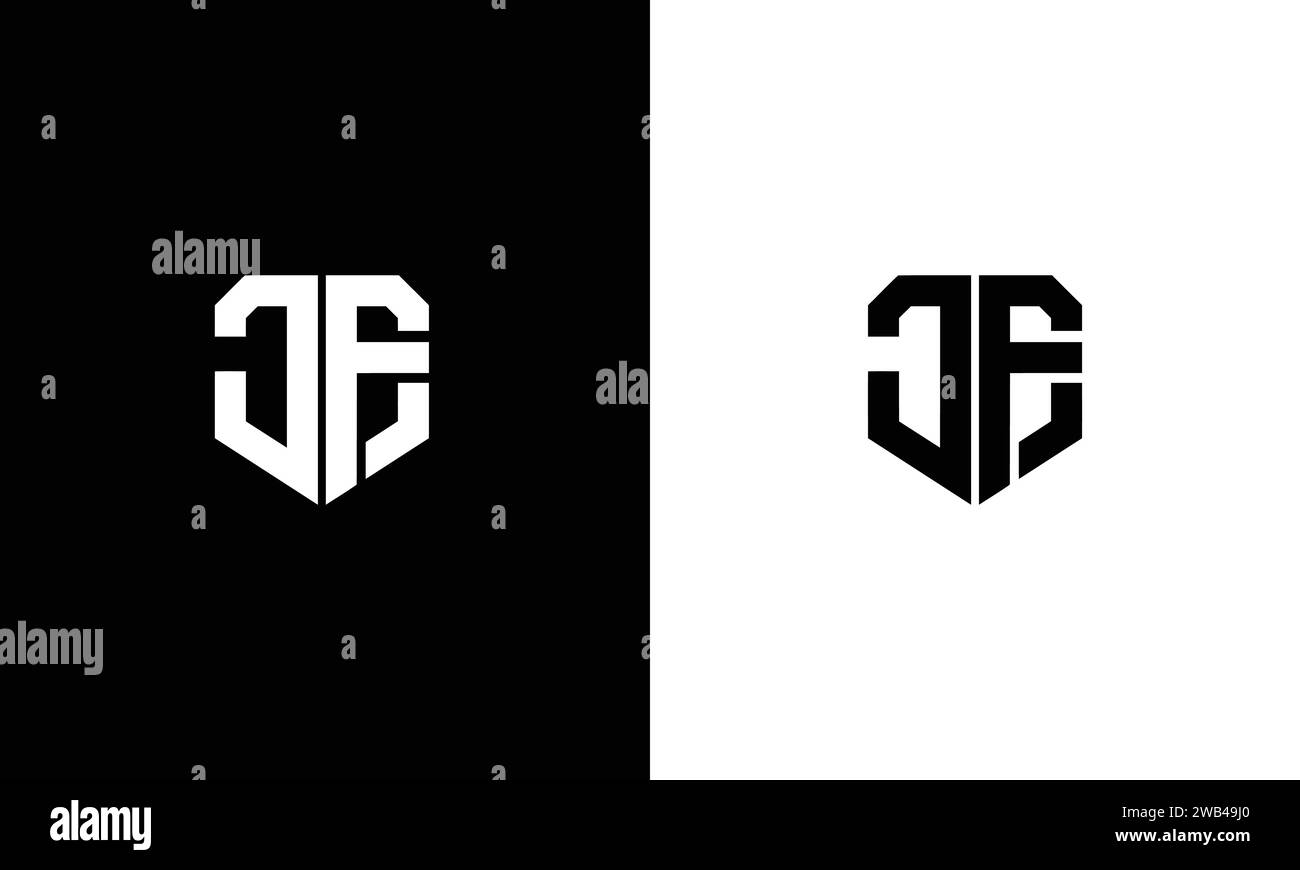 JF JE Initial Logo Design Template Vector Illustration Stock Vector ...