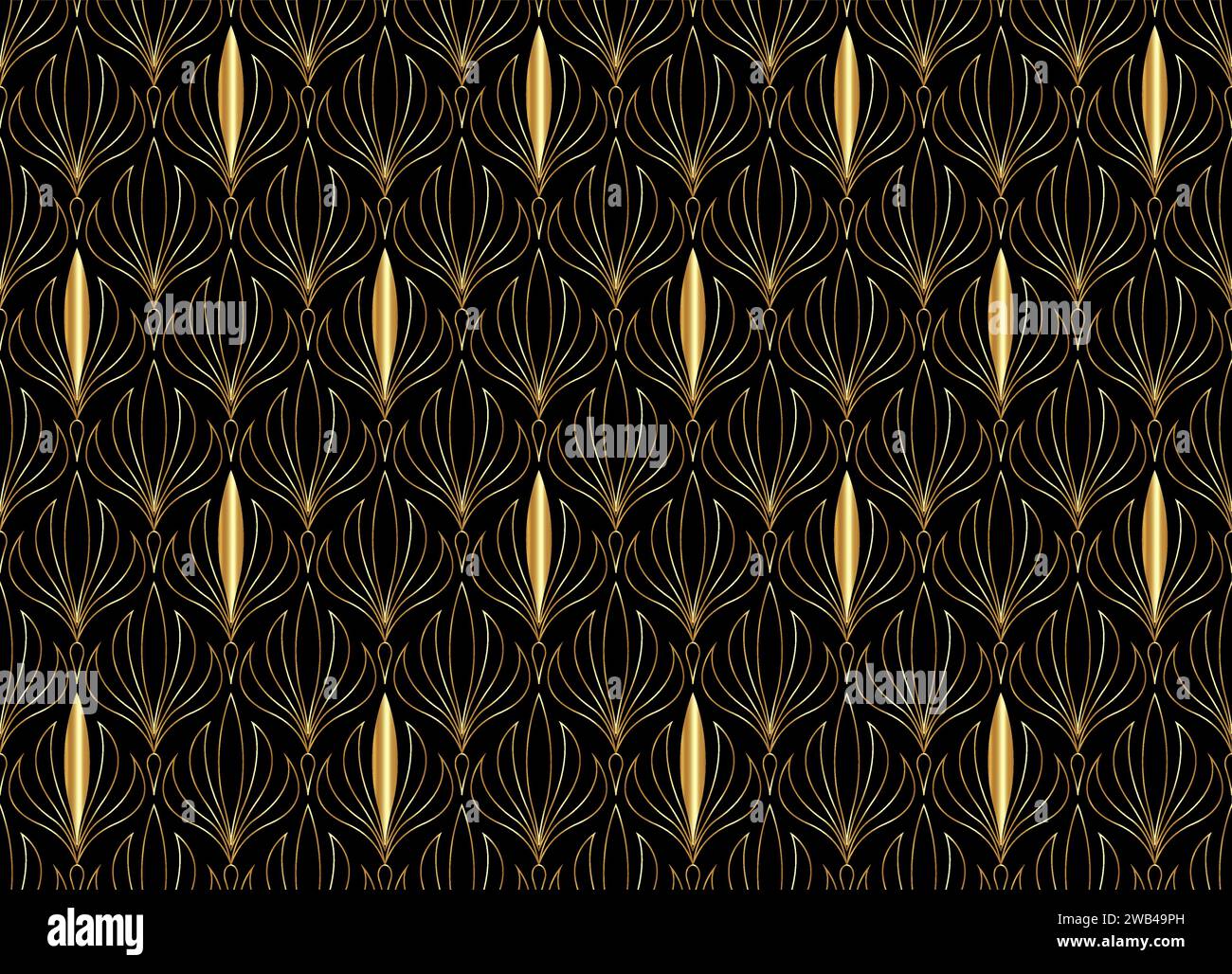 Gold vintage foil geometric seamless Stock Vector Images - Alamy