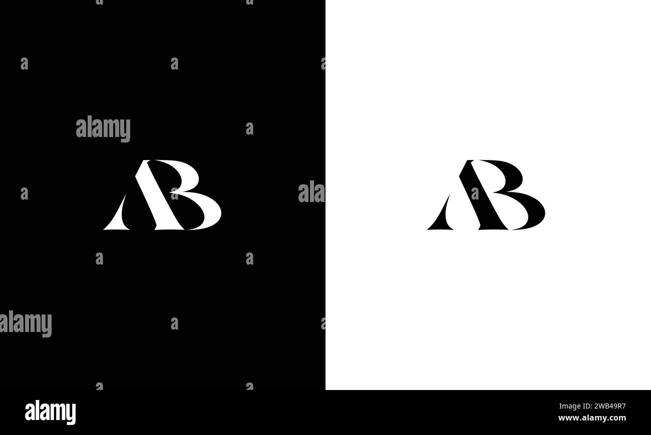 creative letter ab monogram for logo design template Stock Vector Image ...