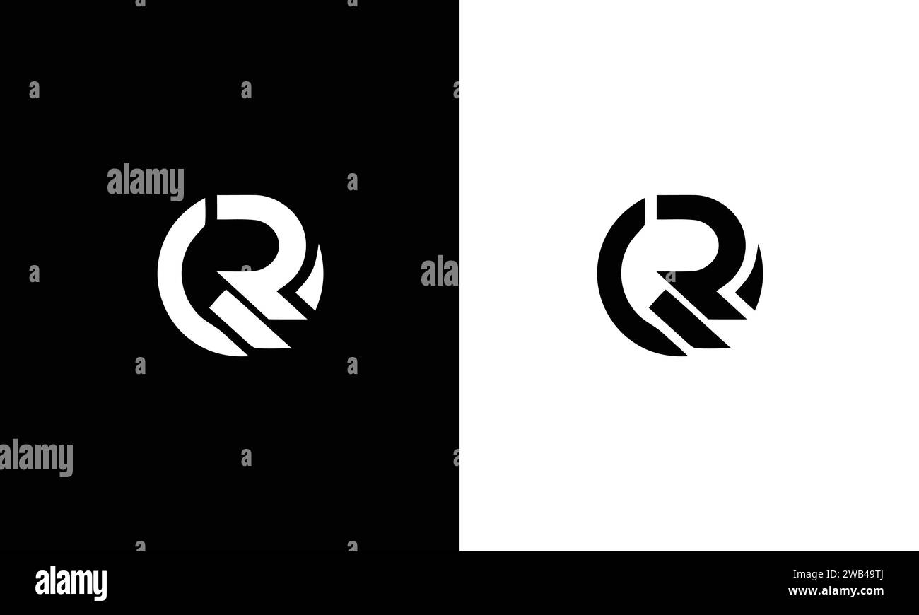 Initial letter QR logo design with modern business typography vector ...