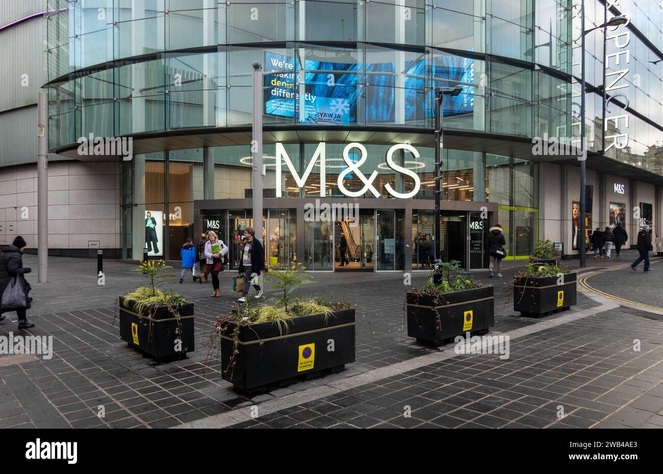 Liverpool One M&S entrance Stock Photo - Alamy