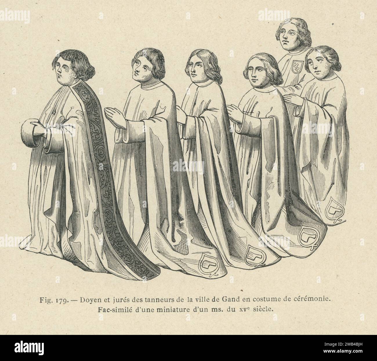 Dean and jurors of the tanners of the city of Ghent in ceremonial ...