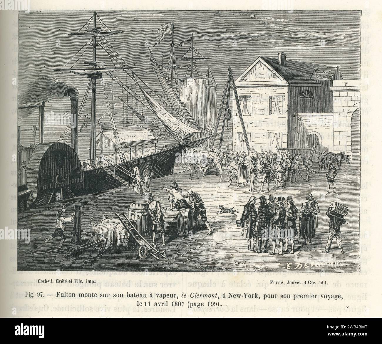 American inventor Robert Fulton embarked in New York on his new ...