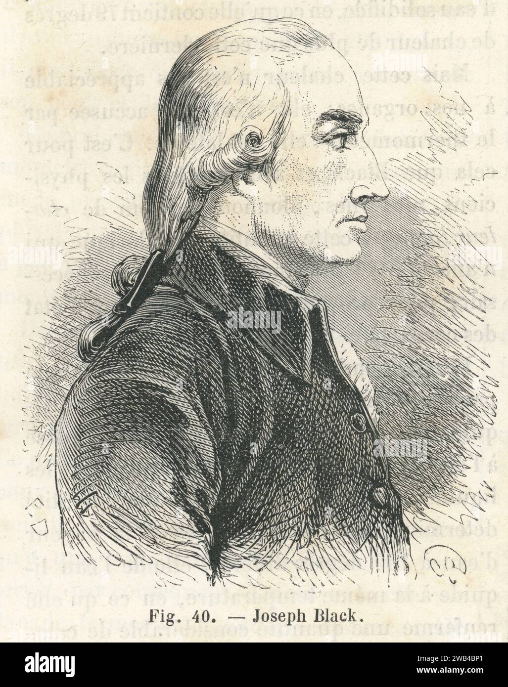 Portrait of Joseph Black, 18th century Scottish physicist and chemist ...