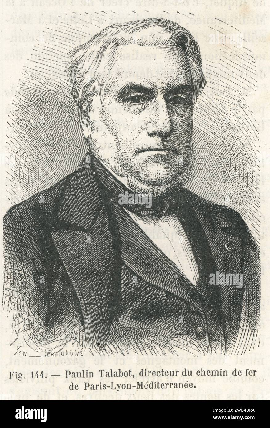 Portrait of Paulin Talabot, French banker and railway engineer ...