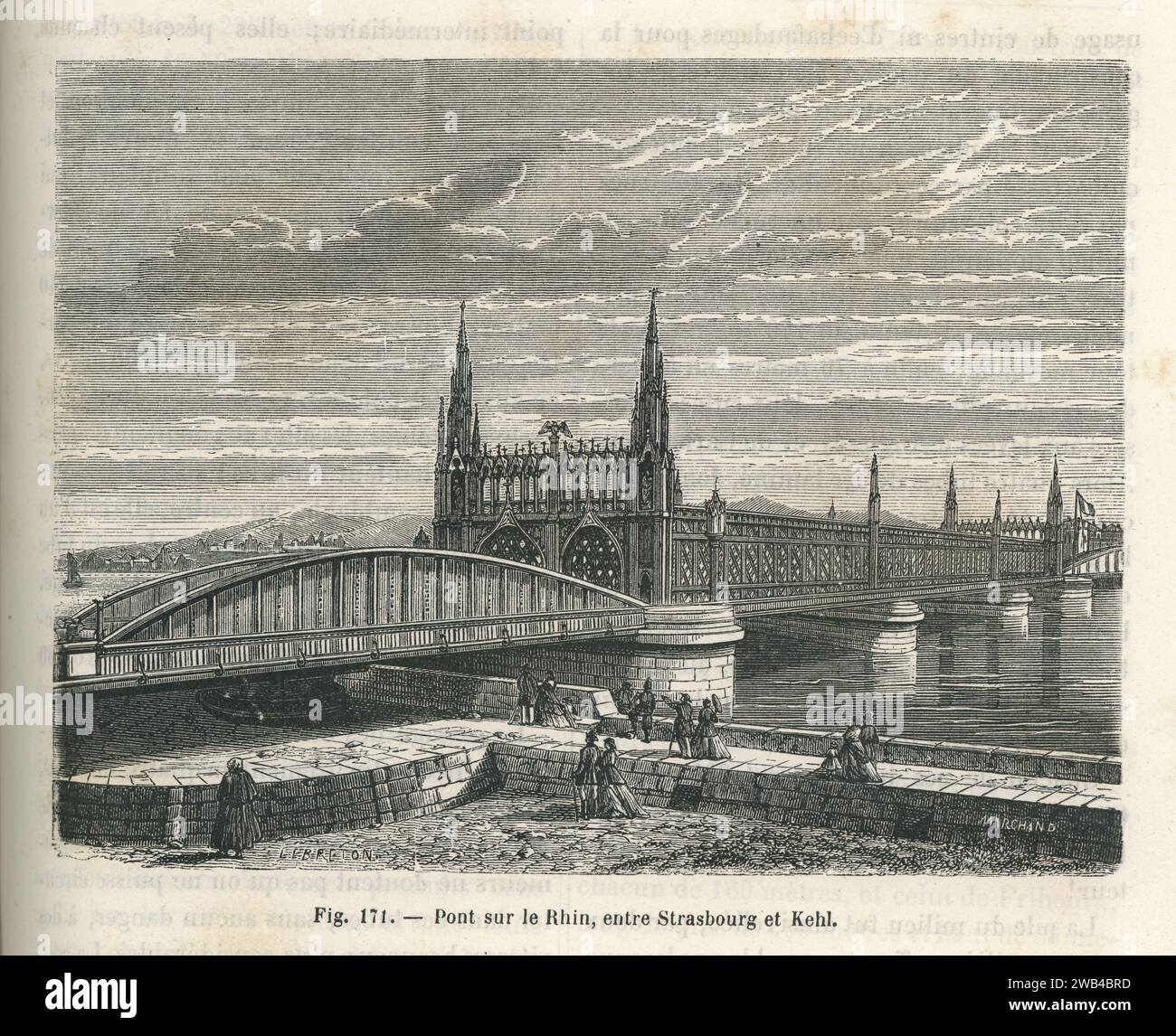 The Kehl railway bridge, spanning the Rhine and linking Strasbourg to ...