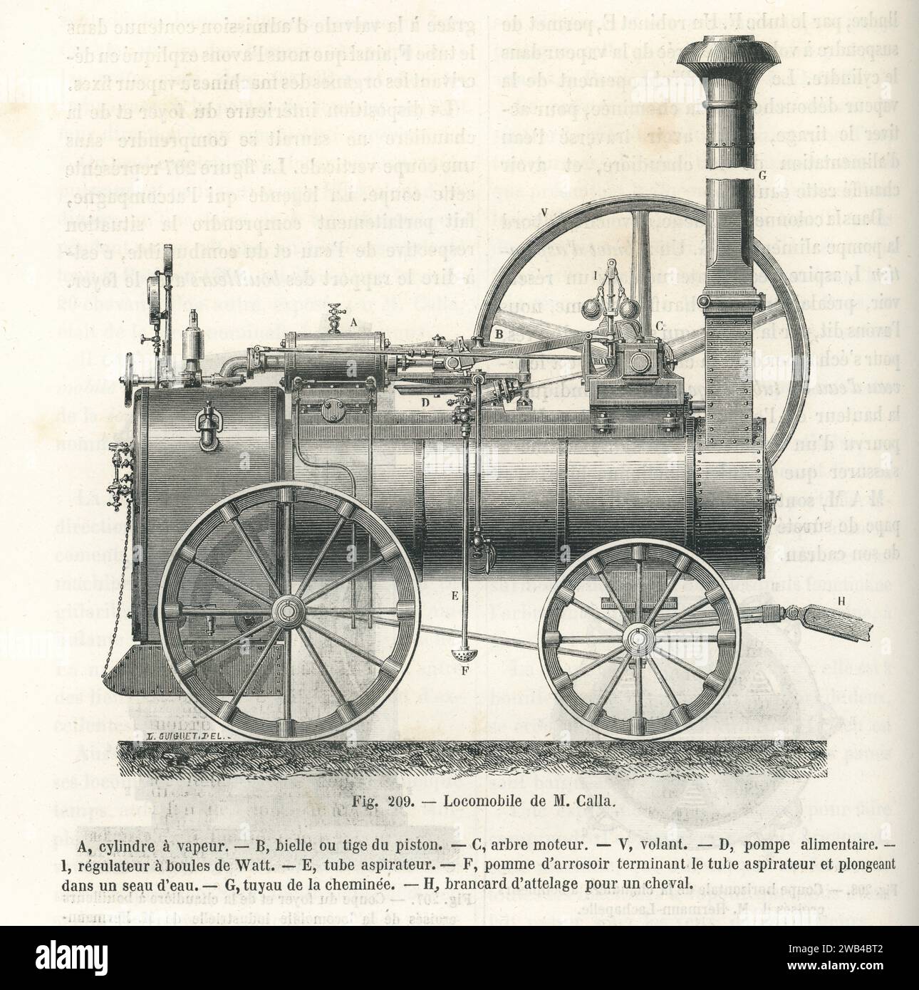 Steam portable engine developed by French engineer Christophe-François ...