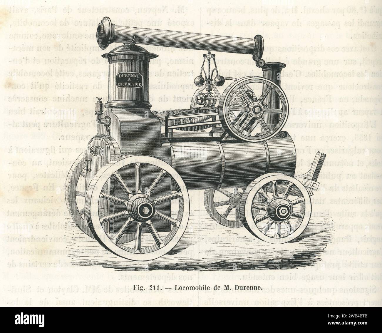 Steam portable engine developed by French engineer Jean-François ...