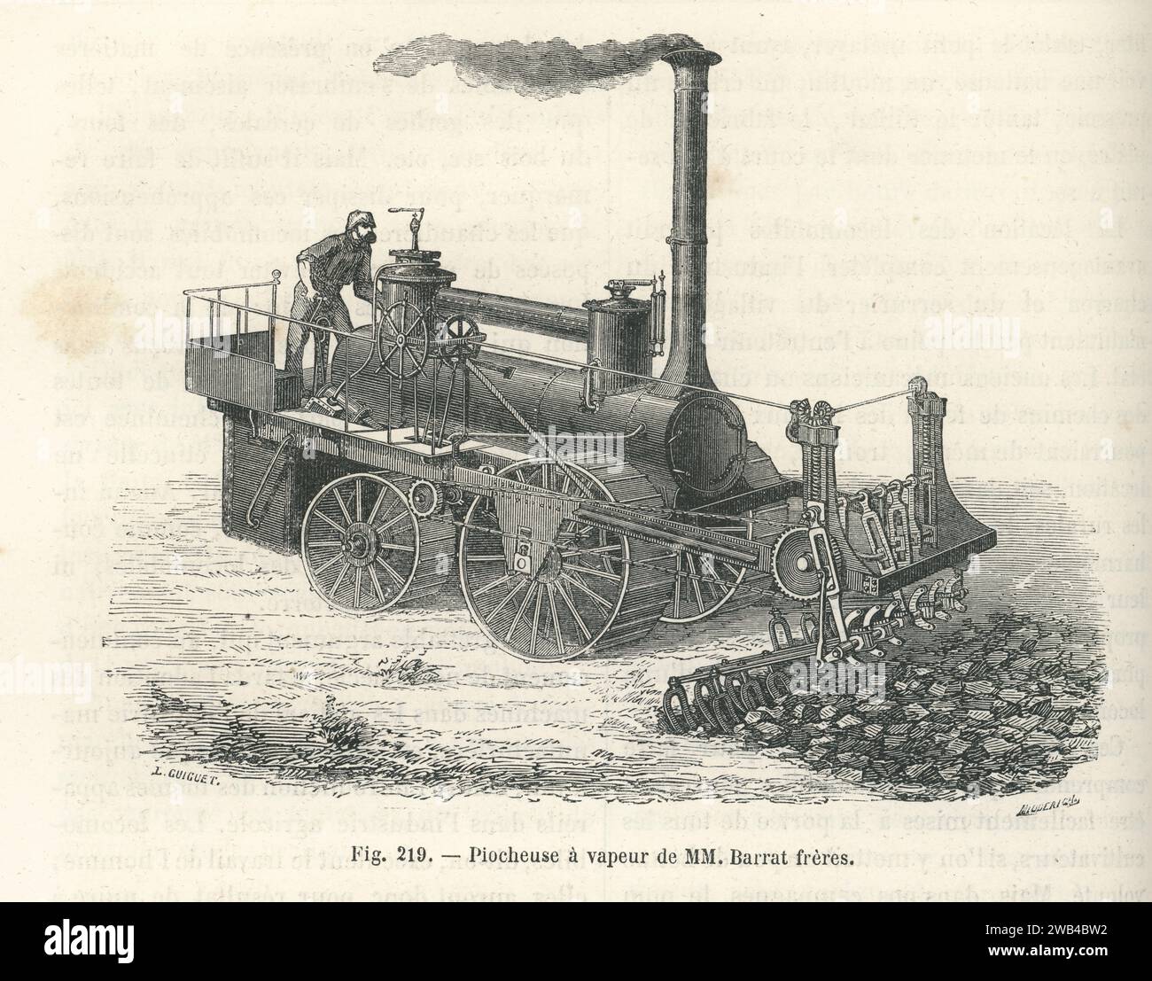 Steam machine with a coulter boot developed by the Barrat brothers ...