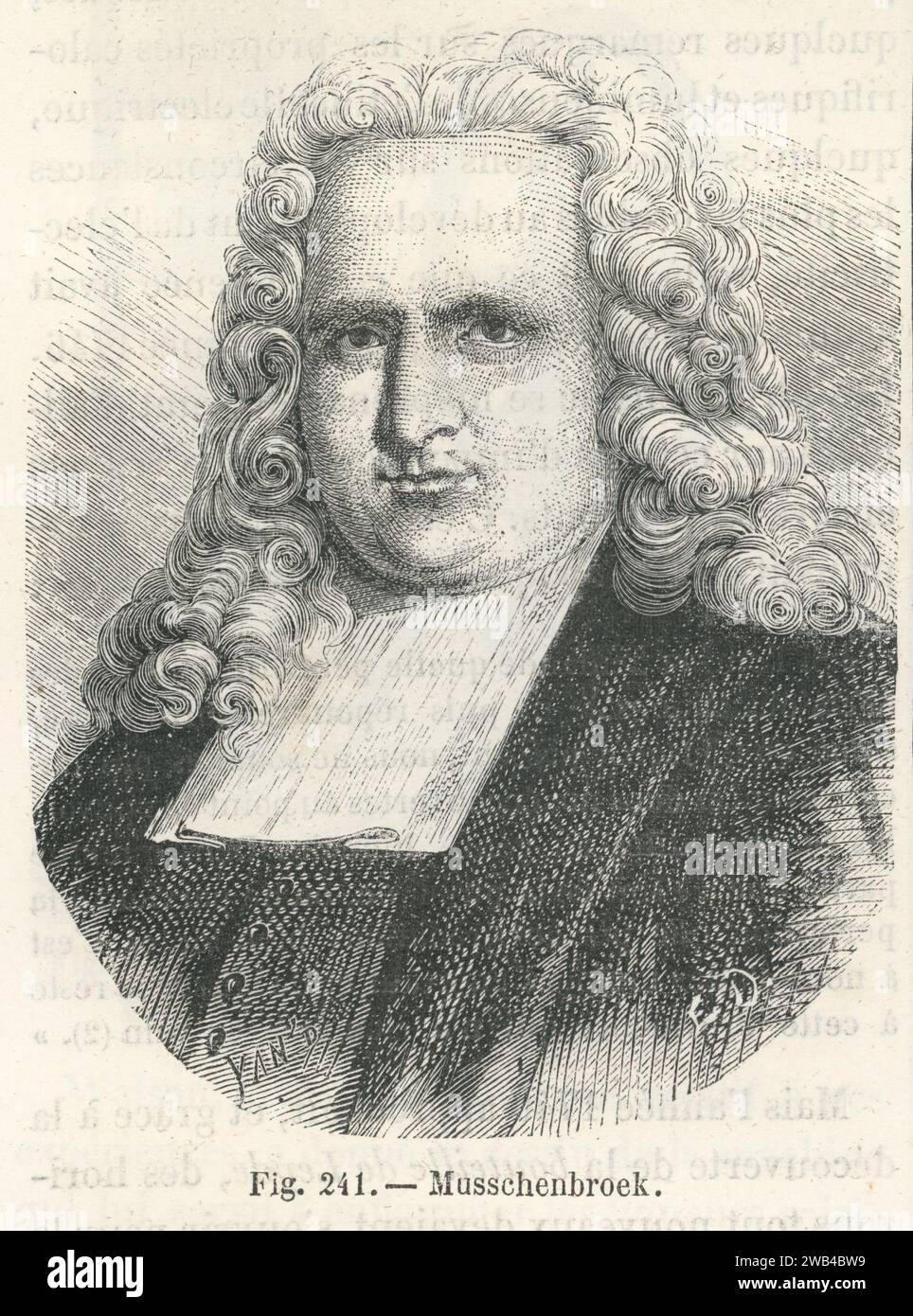 Portrait of Pieter van Musschenbroek, 18th-century Dutch physicist and ...