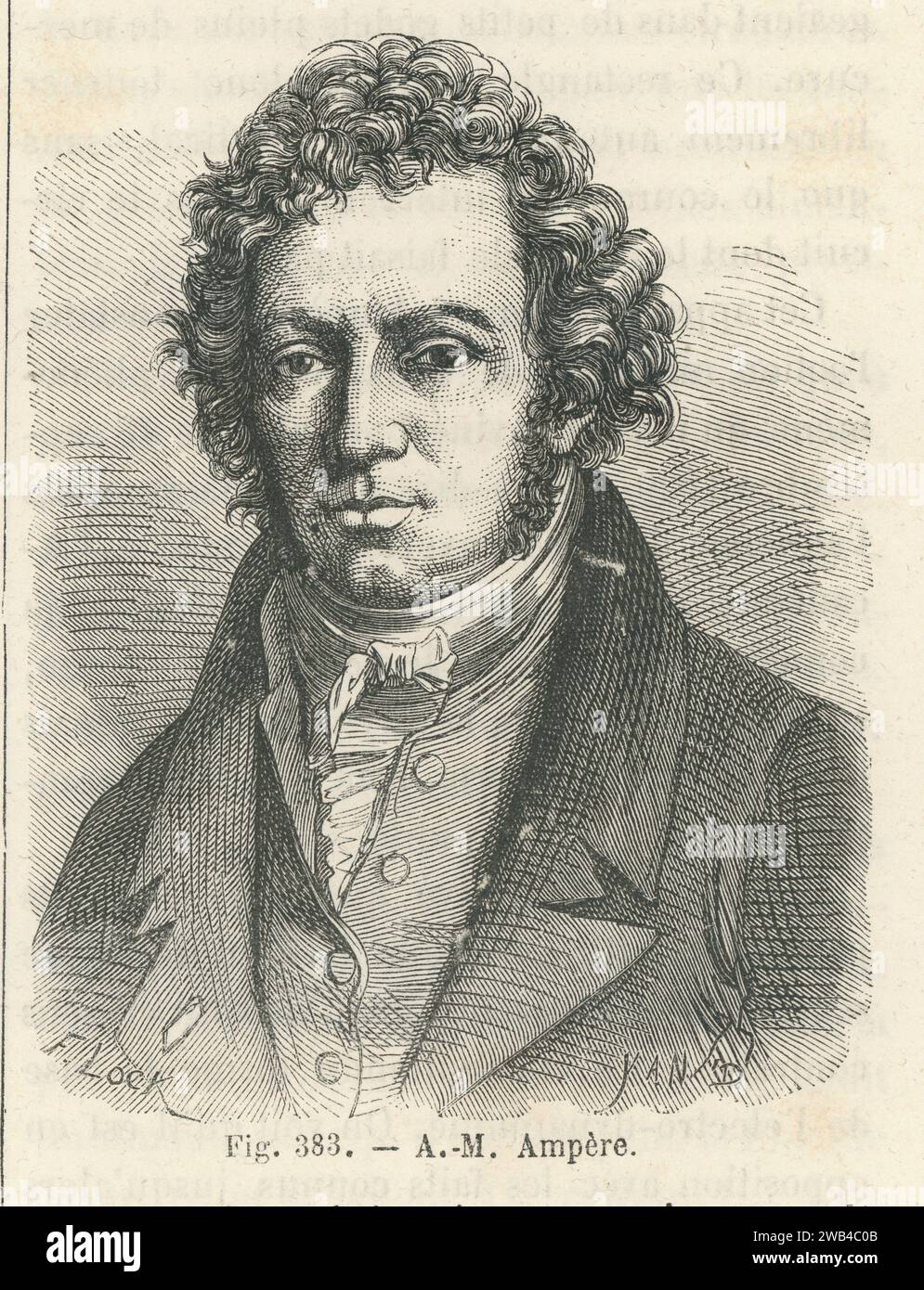 Portrait of André-Marie Ampère, French mathematician, physicist ...