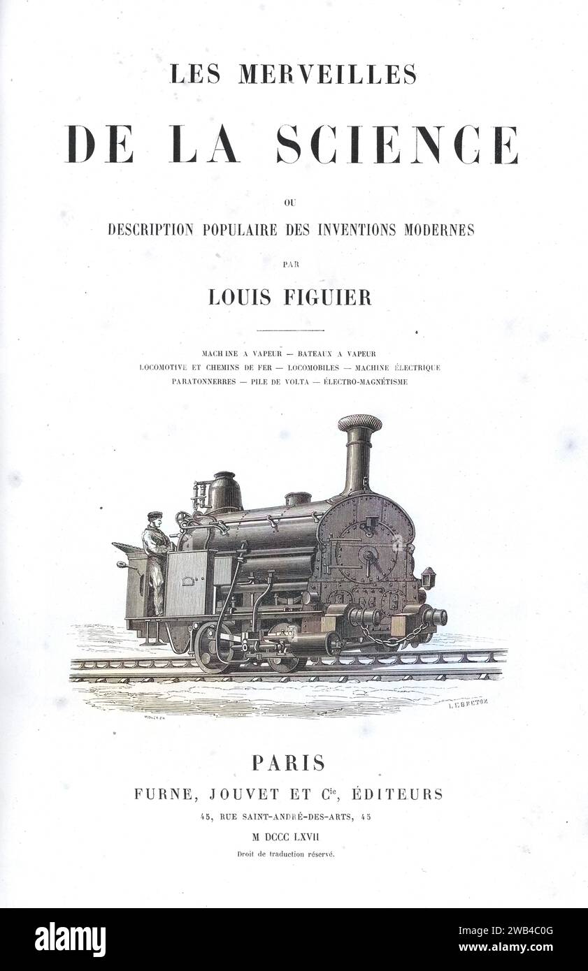 Title page of "Les Merveilles de la science ou description populaire ...