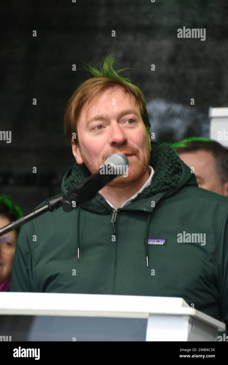 Karl Baer MdB. Gruene Muenchen 08.01.2024 Odeonsplatz Bayerischen ...