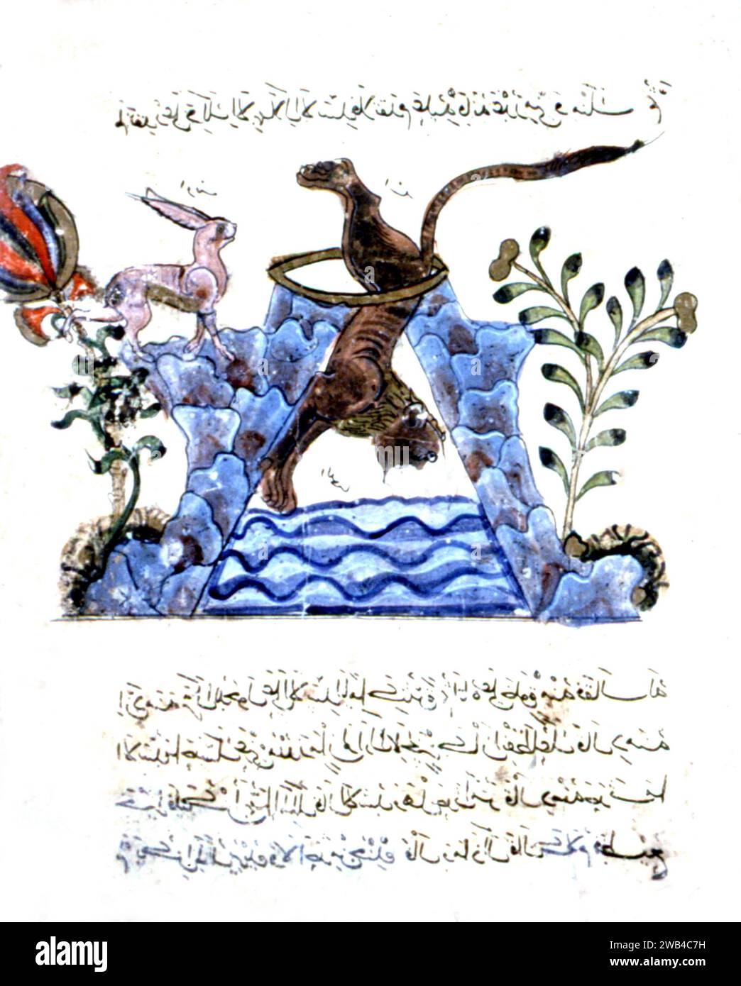 Kalila wa-Dimna' or 'Kelileh va demneh', Manuscrit arabe, Translation ...